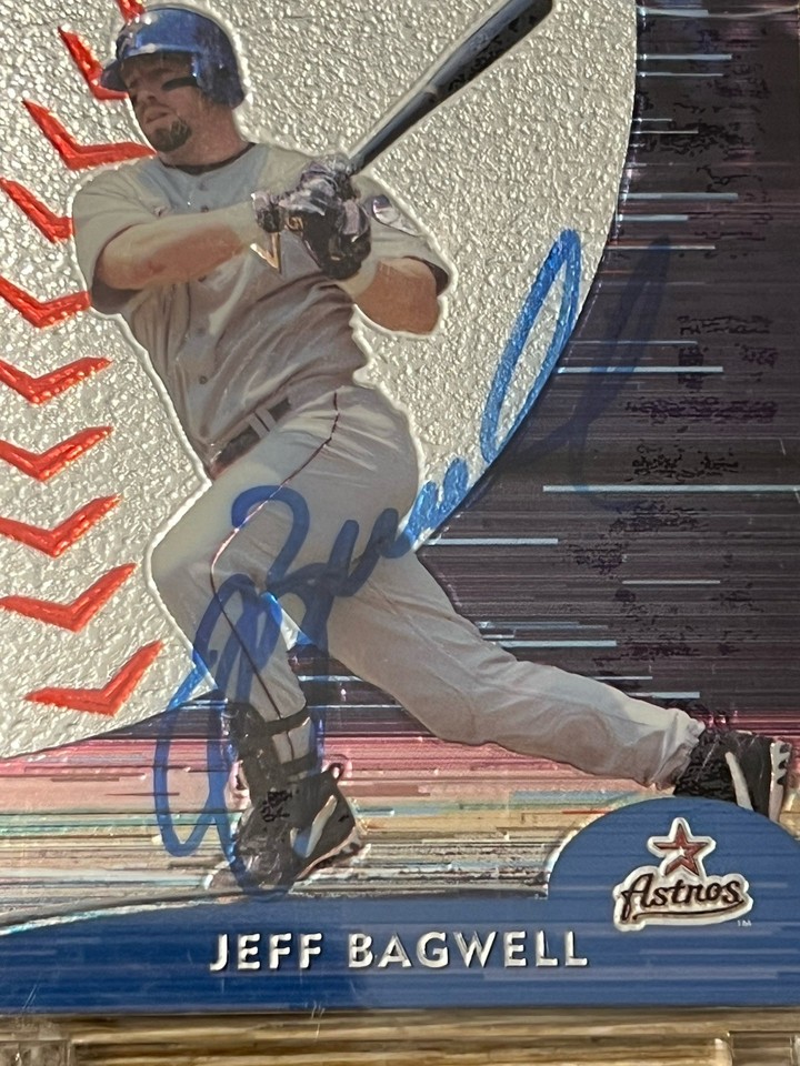 2000 Topps Finest Baseball Card #10 Jeff Bagwell HOF Autographed Signed ...