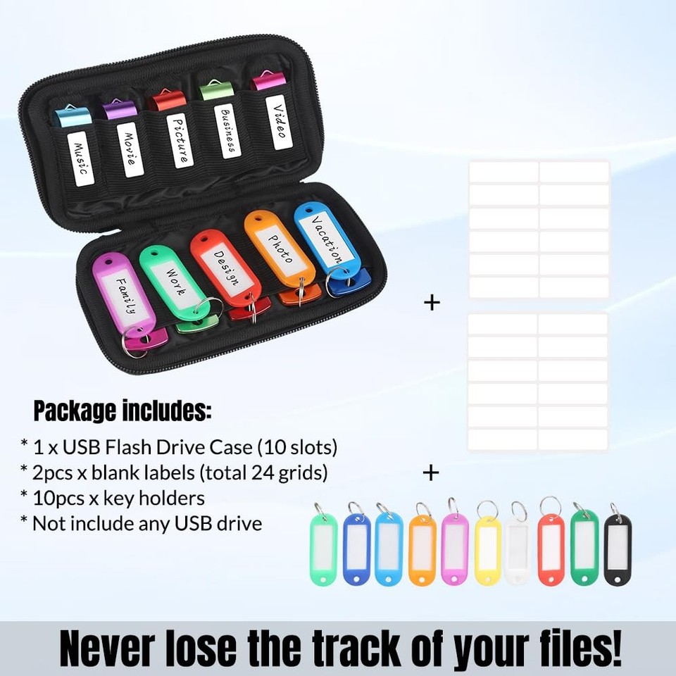 USB Flash Drive Case Soft Material Thumb Drive Holder Case, USB Drive ...