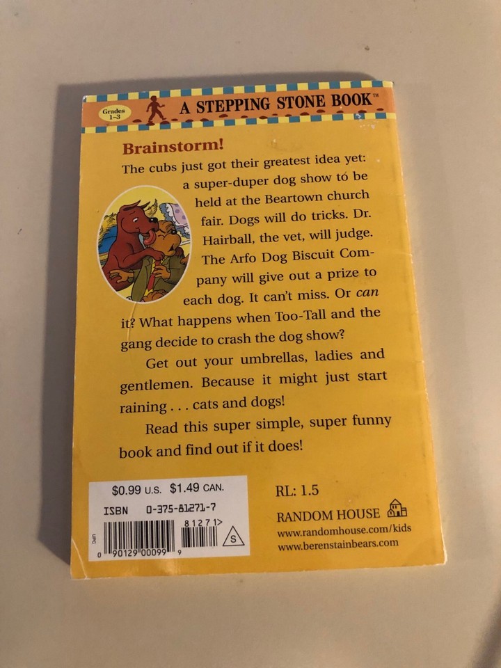 2001 “The Berenstain Bears: The Runamuck Dog Show“ Paperback Book ...