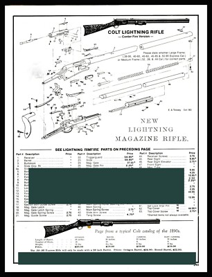 1995 COLT Lioghtning Center Fire Rifle Exploded View parts List | eBay