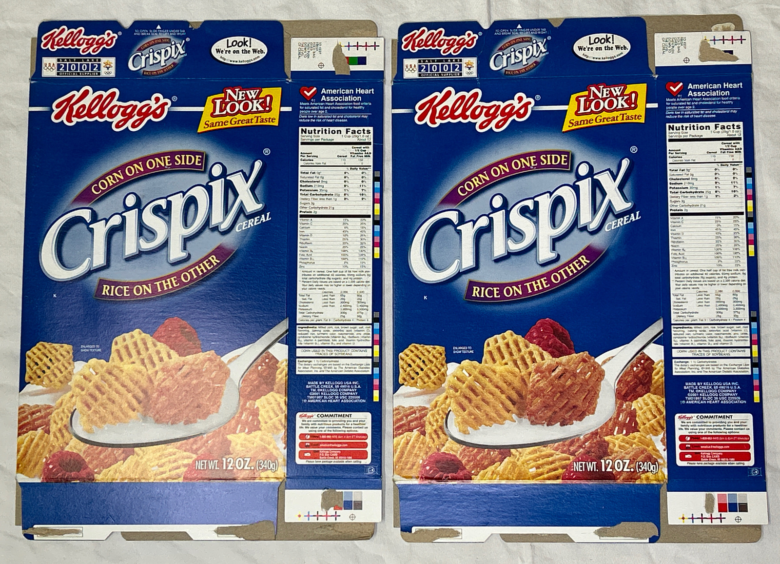 2002 Empty Kellogg's Crispix 12OZ Cereal Boxes Set of 2 SKU U199/236 | eBay