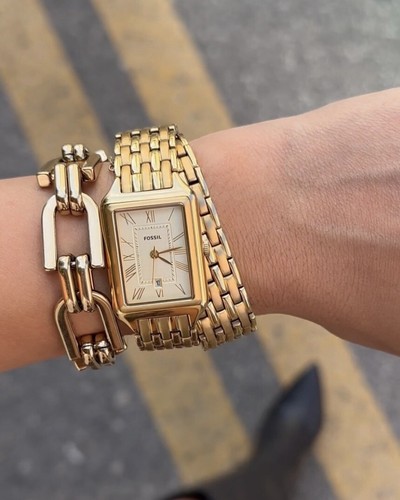 NEW Fossil Raquel Watch (ES5220) - Classic Elegance in Gold & White | eBay