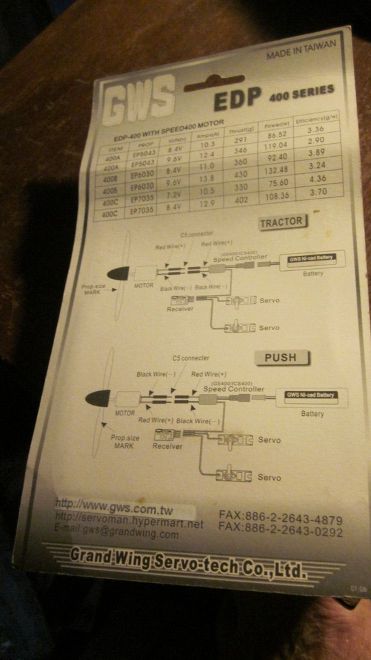 GWS Electric Direct-drive Power System EP5043 NIOP 842142003354| eBay