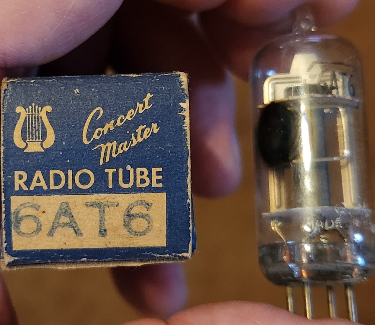 1 NIB/ NOS Concert Master 6AT6 tube. Tests great on my B+K 707 tube ...