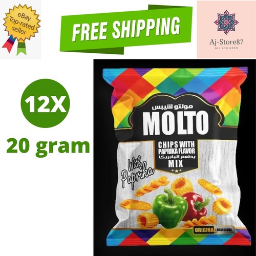 12 Pack X Molto Chips Mix With Paprika Flavor (20 Gram) مولتو شيبس Free ...