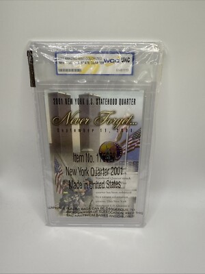 2001 WCG Mint Colorized New York Statehood Quarter Never Forget UNC ...