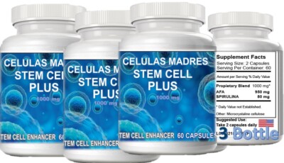 3 Celulas Madres Biomatrix Madre Cell Plus AFA Bioxtron Health Stem 180 ...