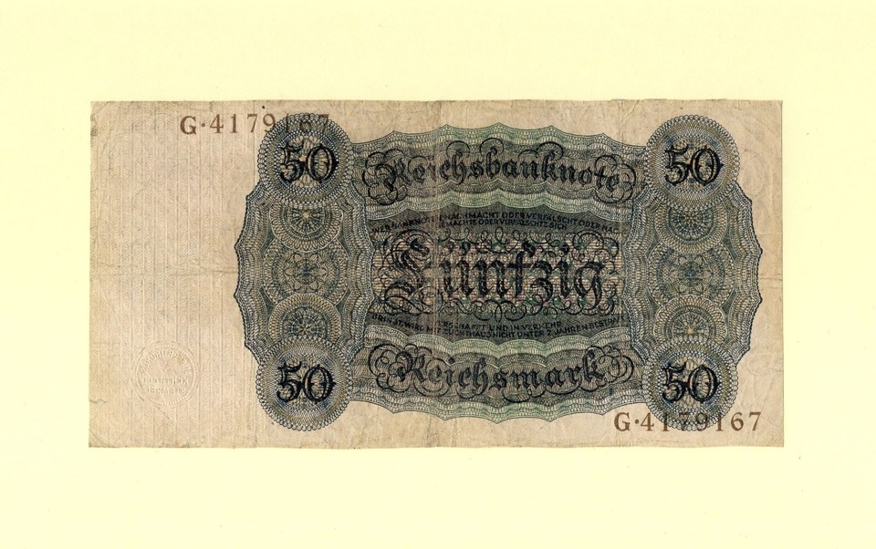 GERMANY, DEUTSCHLAND 50 FUNFZIG REICHSMARK 1924, P-177 VF++ ...