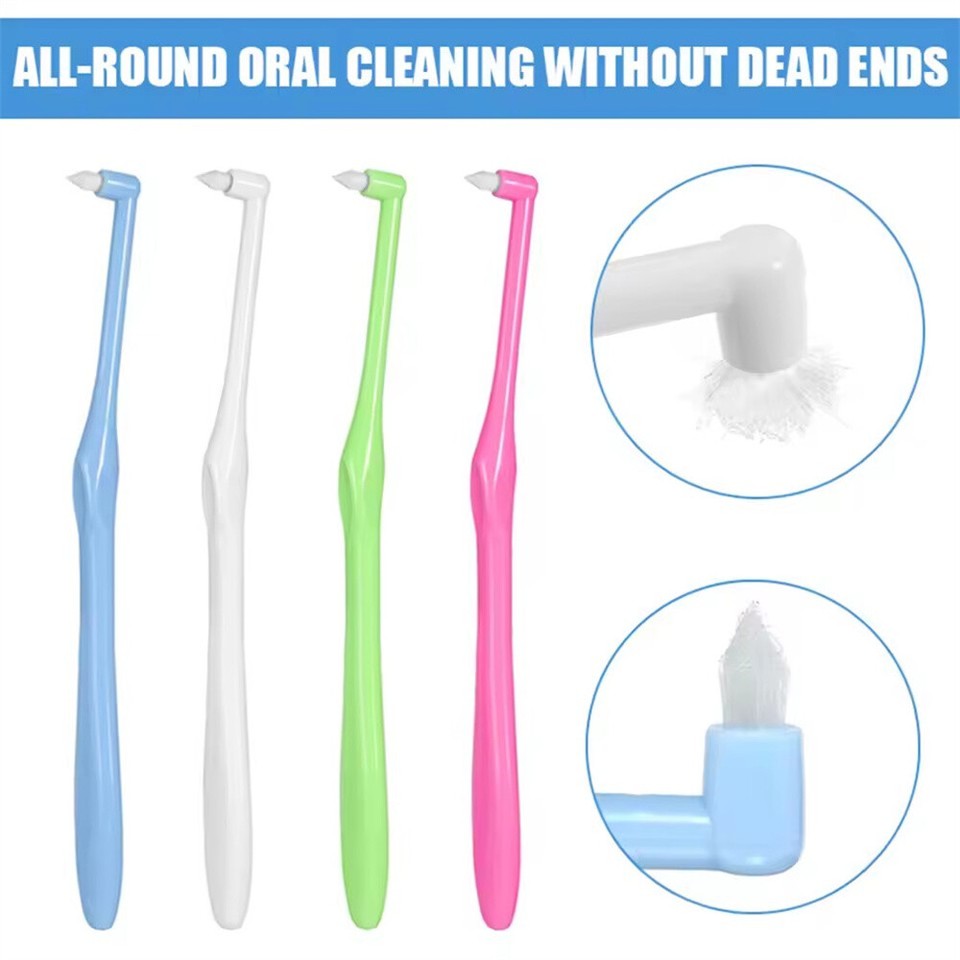 1/4/8x Interspace Toothbrushes Single Tufted Toothbrush End-tuft ...