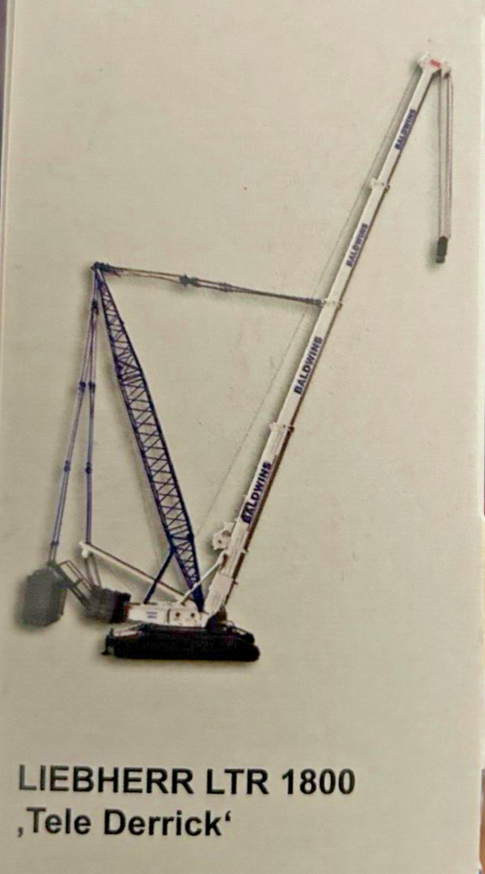 LTR1800 TELE DERRICK LIEBHERR CRANE - HO Scale HUGE KIT over 23in TALL ...