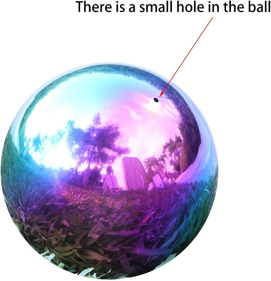 Rainbow Gazing Globe Mirror Balls for Garden Home Stainless Steel Shiny ...