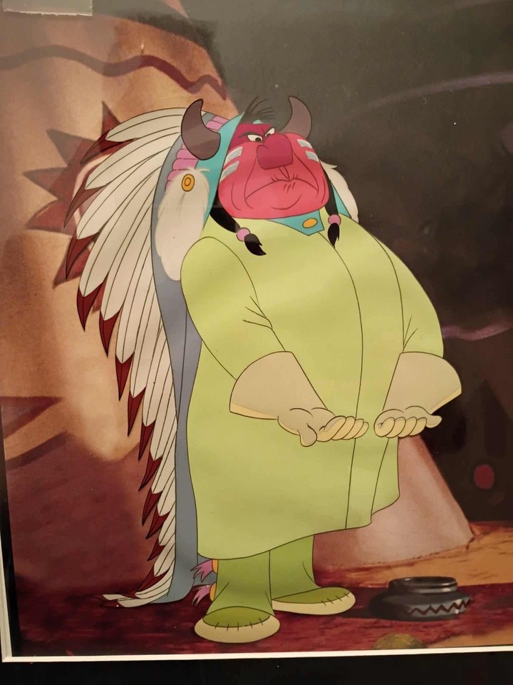 SELLING BELOW MARKET! Peter Pan Indian Chief 1953 production cel. Wow ...