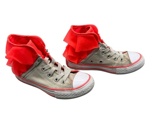 Converse All Star Chuck Taylor High-Top Sneakers With Red Ruffle ...