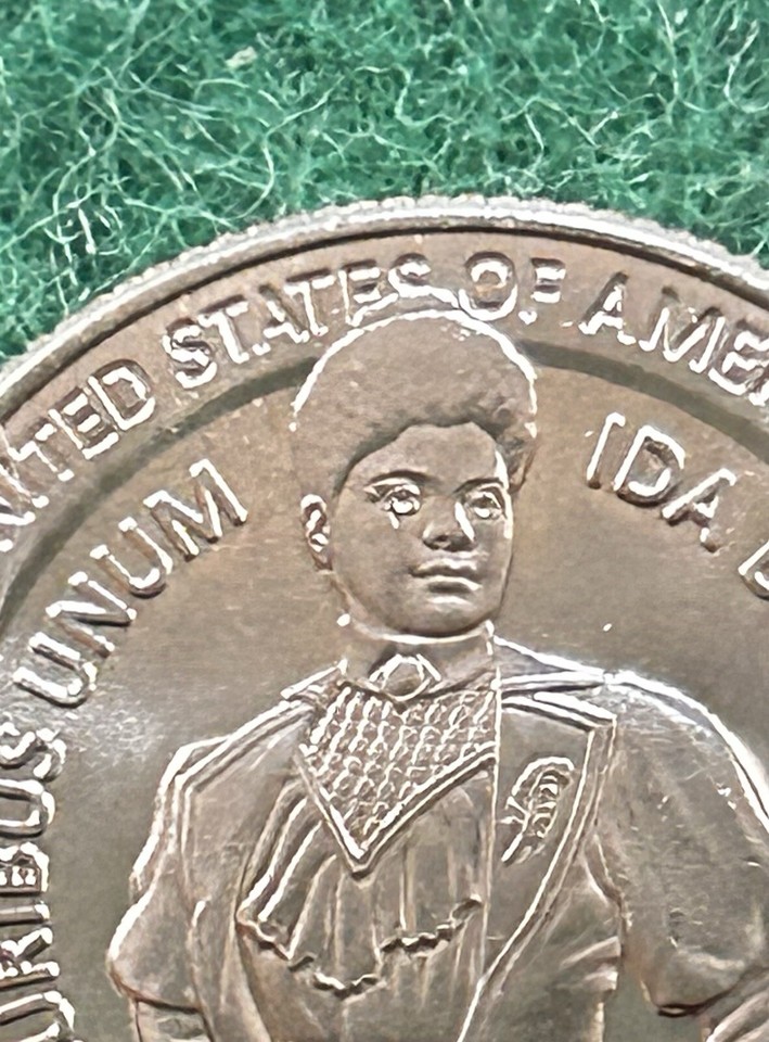 2025 -P Ida B Wells Quarter “CRYIN IDA” Error Coin. Die Chip Tear Drop ...