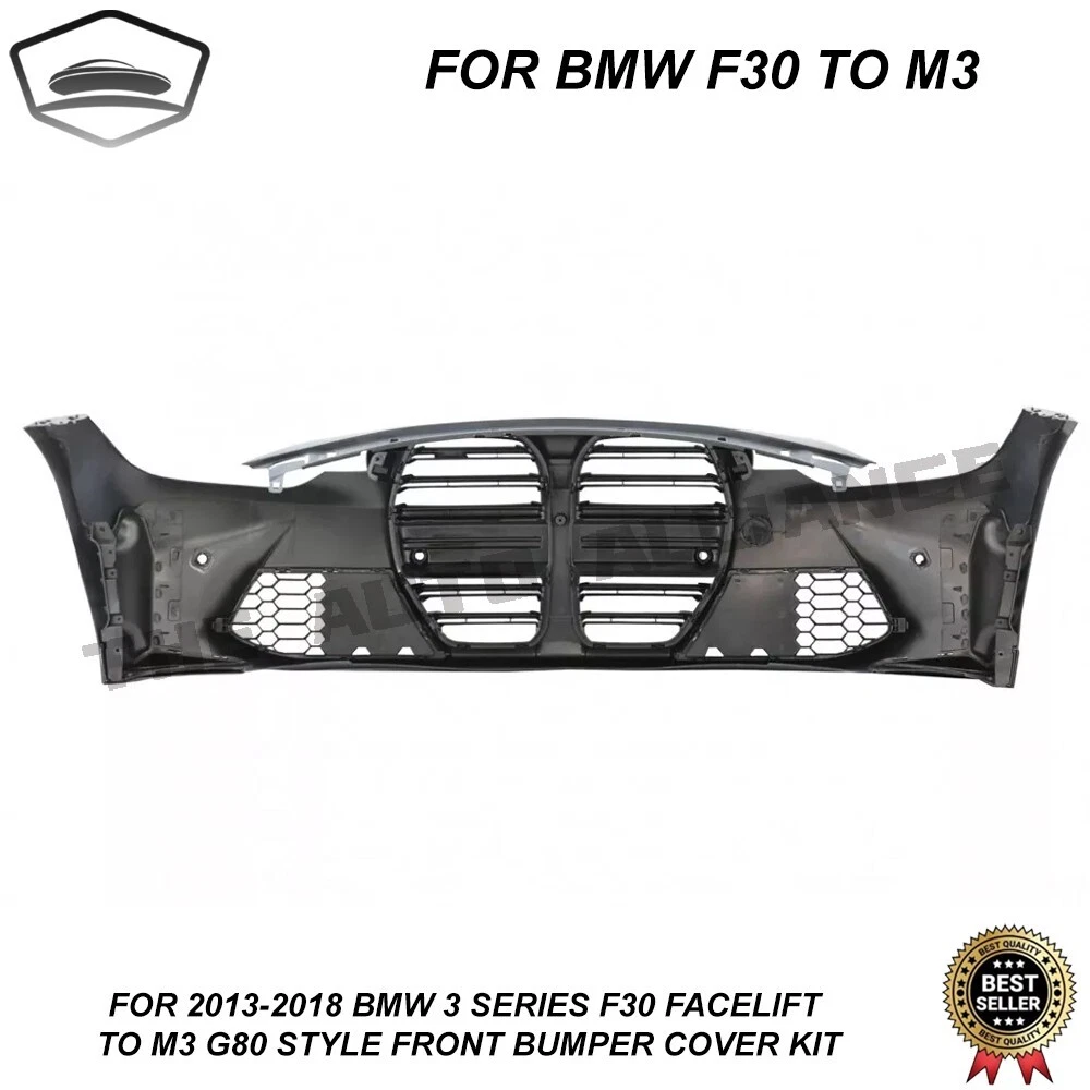 Fit 2013-18 BMW 3 Series F30 Facelift M3 G80 Style Front Bumper kit W ...