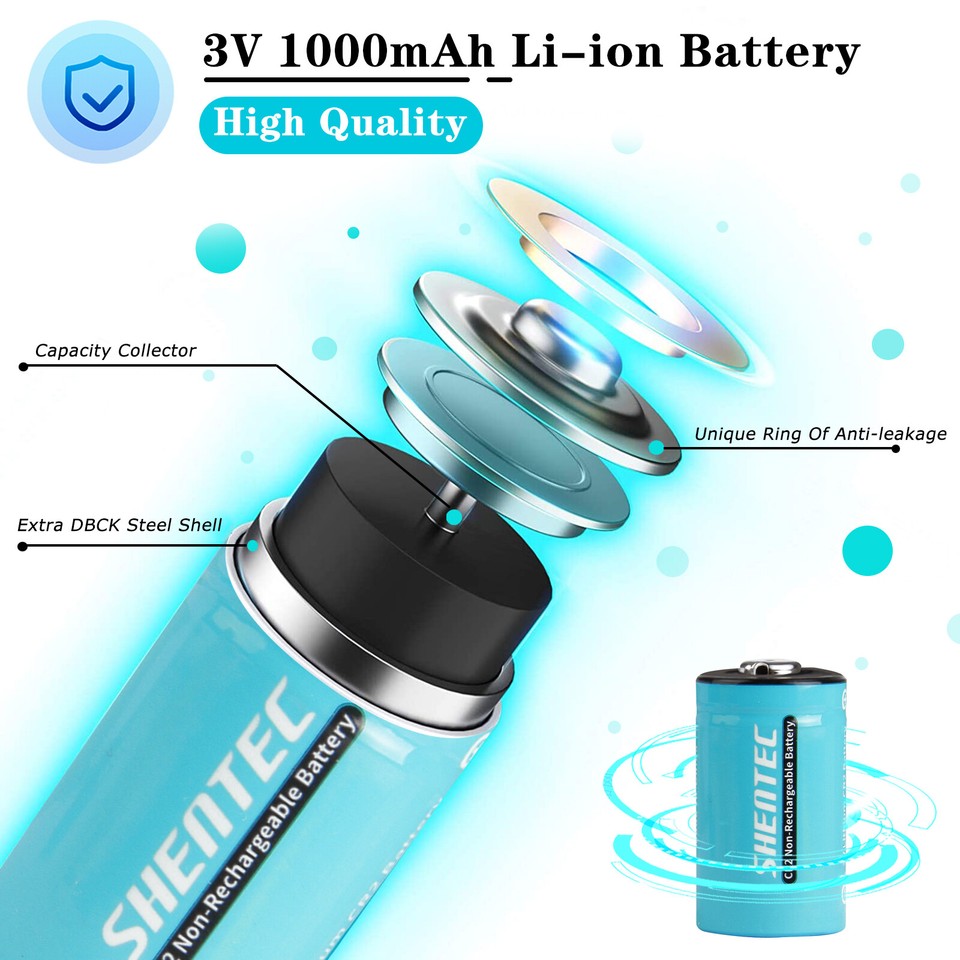 20 Pack 1000mAh CR2 3V Li-ion Durable Battery For Smoke Detector Pocket light | eBay UK