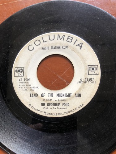 Brothers Four - 45 Promo/ Land Of The Midnight Sun | eBay