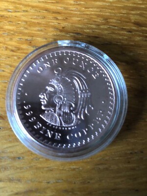MAYAN CALENDAR FINE COPPER COIN 1oz intricate DETAIL unique rare mint ...