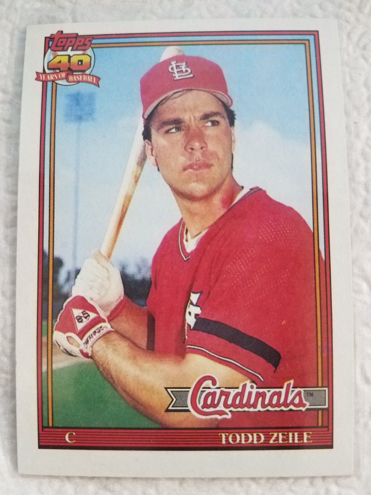 TODD ZEILE ST. LOUIS CARDINALS 1991 TOPPS 40 YEARS OF BASEBALL CARD ...