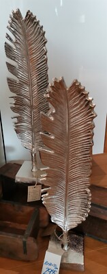 Alu Deko Feder Silber Skulptur 50 cm hoch Moden NEU (A) | eBay.de