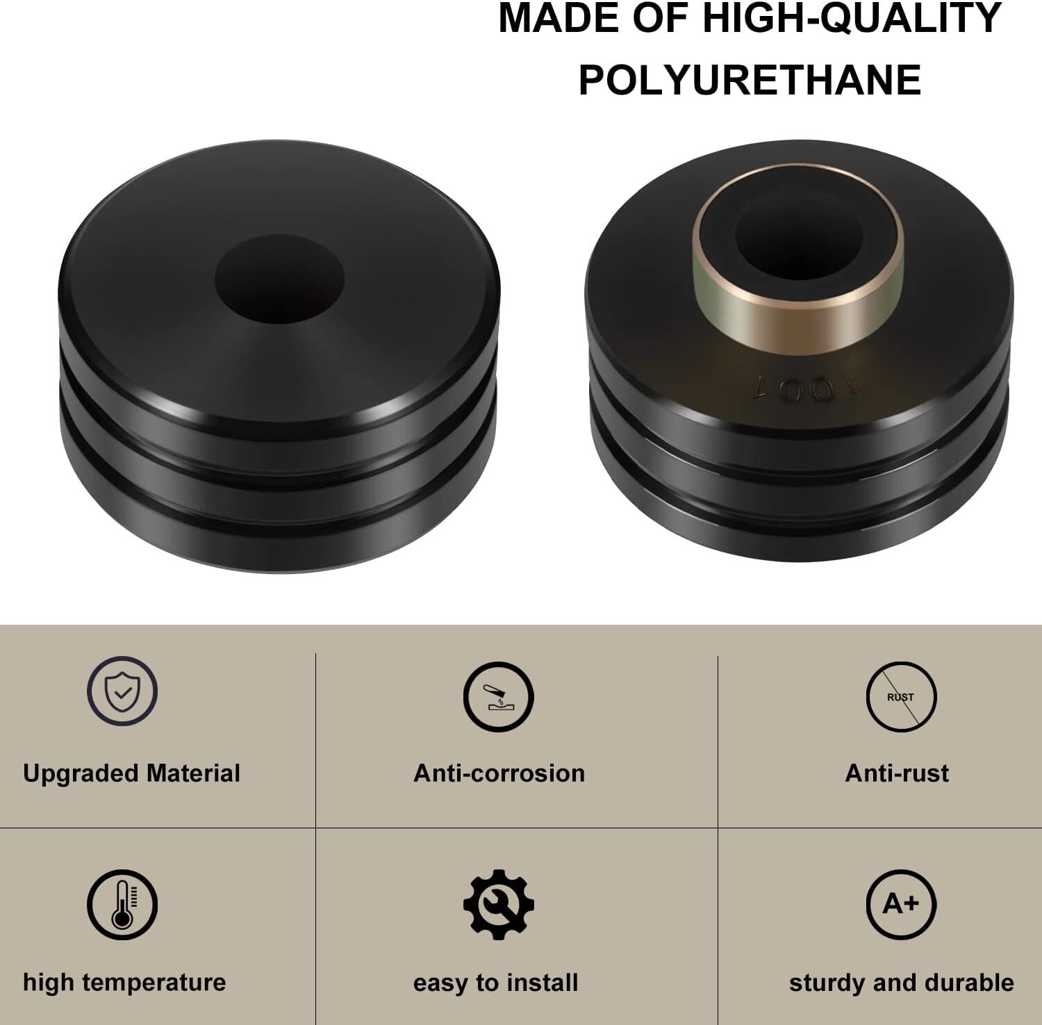 9.4102G 4 Polyurethane Body Mounts Bushings,4 Plated Metal Washers,2 ...