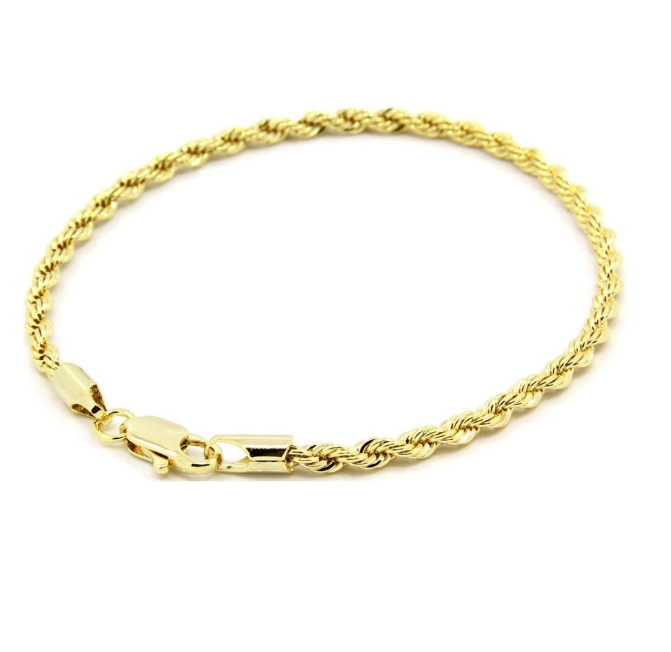 Men's Rapper's 14k Gold Plated 3mm 24" Hip Hop Dookie Rope Chain ...