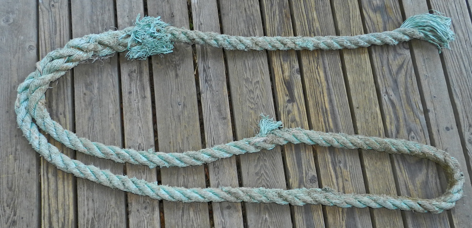 AWESOME AQUA BLUE NAUTICAL ROPE!! BEACH FIND! WOW!! YARD DECOR! | eBay