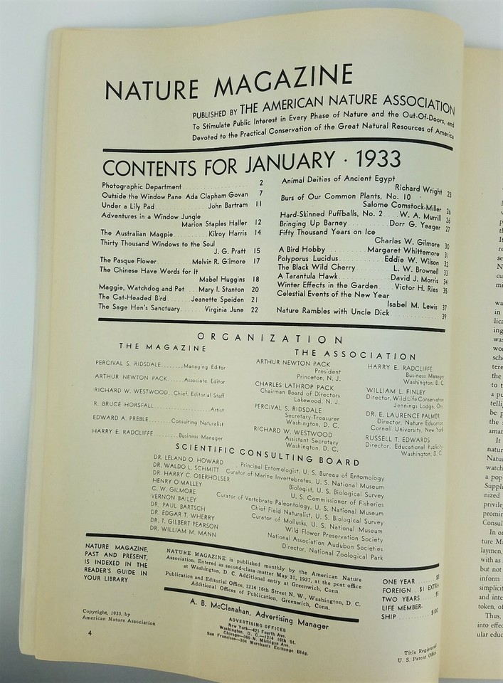 NATURE MAGAZINE Various Issues 1932, 1933, 1937 | eBay