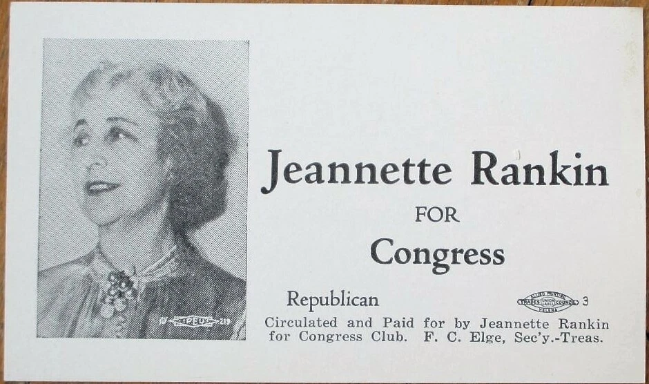 Jeannette Rankin In Congress