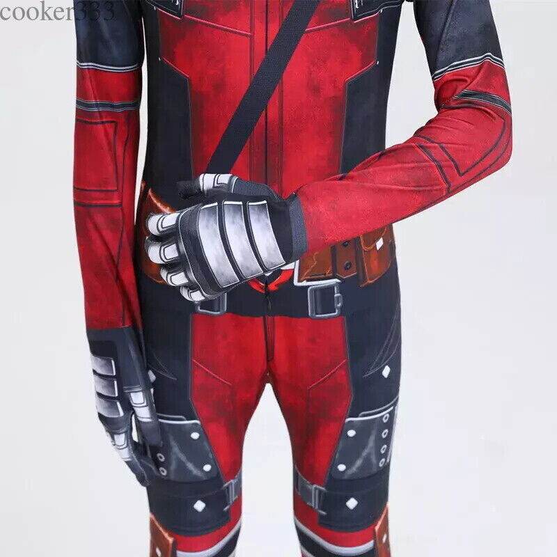 Costume Superhero Bodysuit Halloween Cosplay Kids Boy Deadpool ...