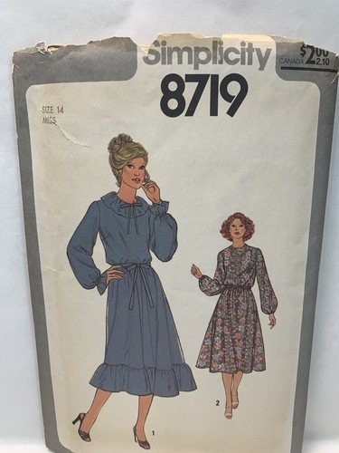 Simplicity 8719 Misses Loose Dress Pattern 14 *Cut* | eBay