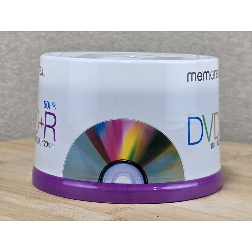 Memorex DVD Plus R 16X 4.7 GB 50 Pack Blank Disks 120 Mins New DVD+R | eBay