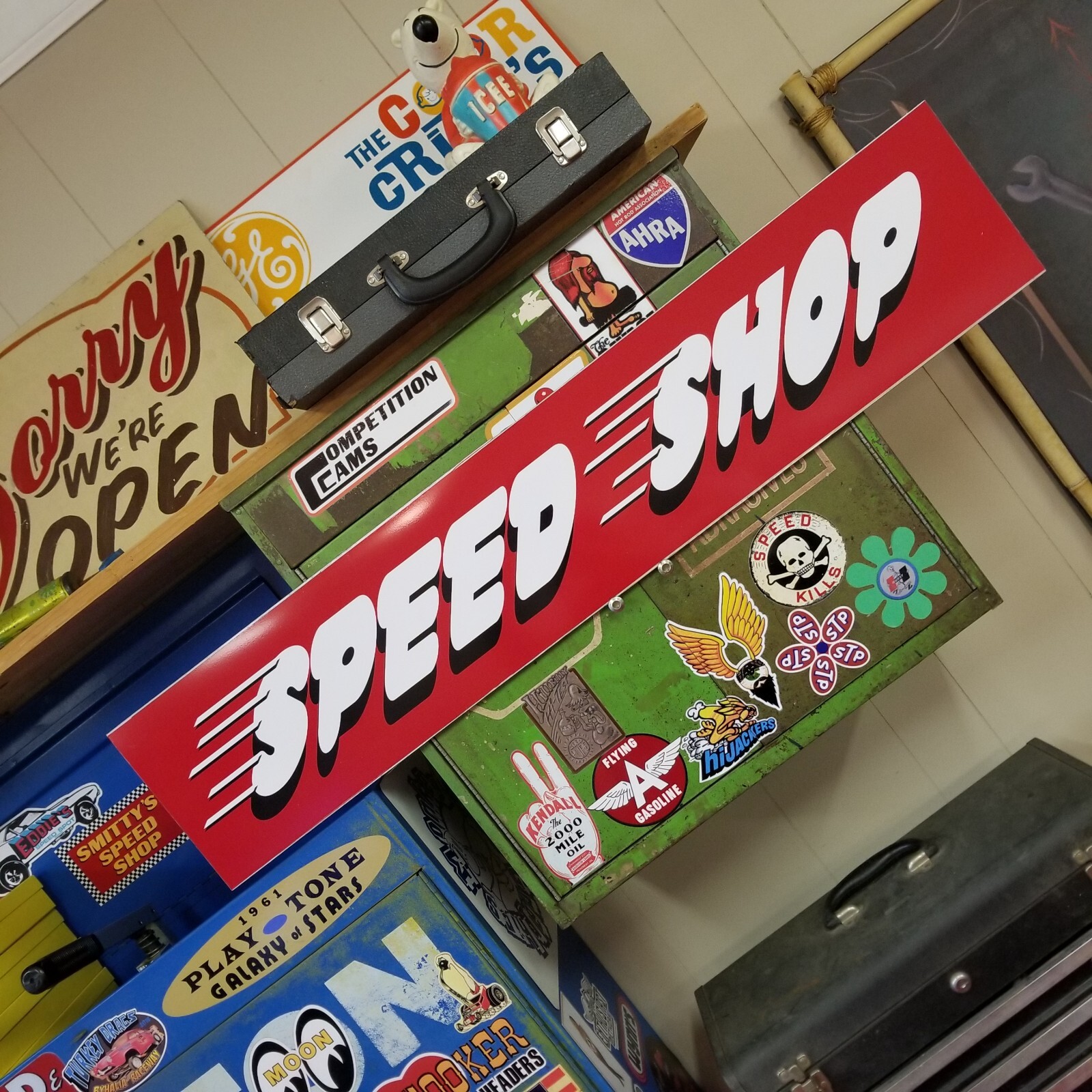 Antique Style Speed Shop Sign hot rod garage art old school gasser drag ...