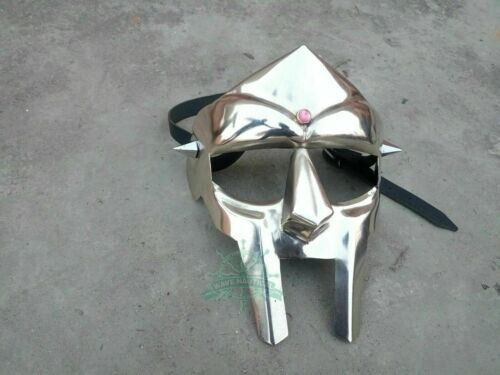 MF Doom Gladiator Mask Silver Finish in Metal Mask doom gladiator face ...