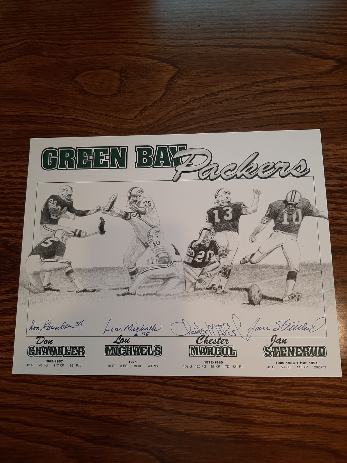 Green Bay Packers Kickers Signed Auto 11x14 Print With 4 Autographs | eBay