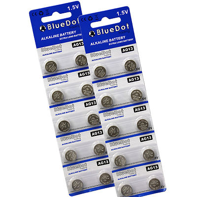 20 pcs LR1154 SR44 357A AG13 LR44 303 357 A76 Alkaline Coin Cell Button ...