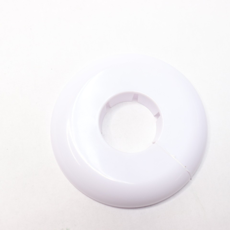 Oatey Floor & Ceiling Pipe Escutcheon Plate Plastic White 3/4" x 2.5 ...