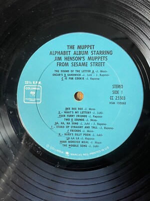 Sesame Street The Muppet Alphabet Album LP 1971 Children educational NO ...
