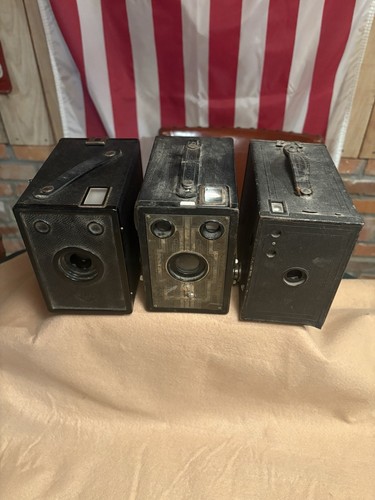 LOT of 3 Vintage Box Cameras 2 BROWNIE and 1 Agfa Art Deco Decor | eBay