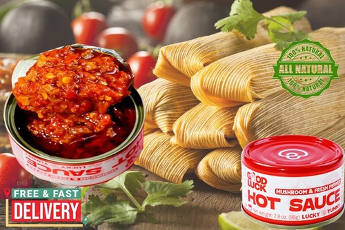 Flavor Duo Good Luck Hot Sauce Combo 2.8oz Mushroom & Fresh Papper For ...