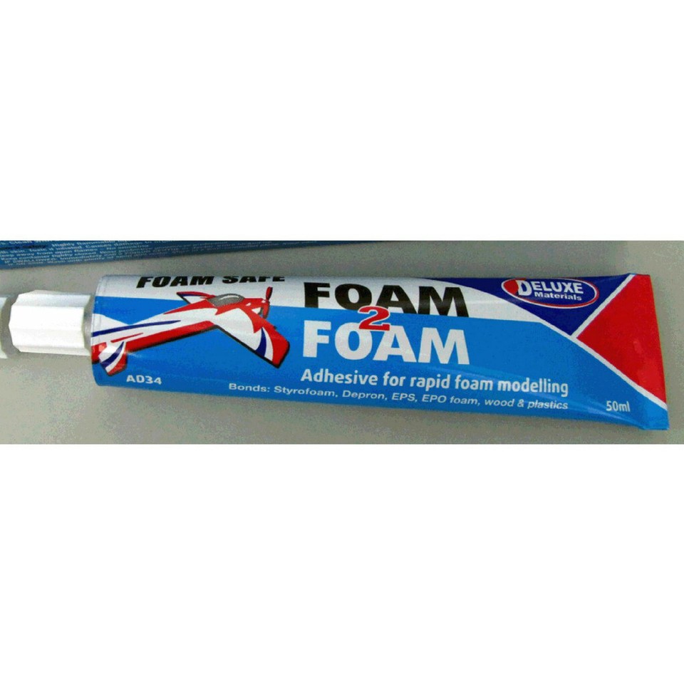 Deluxe Materials DLMAD34 Foam 2 Foam Foam Safe Glue 50ml: EPO EPS Wood ...