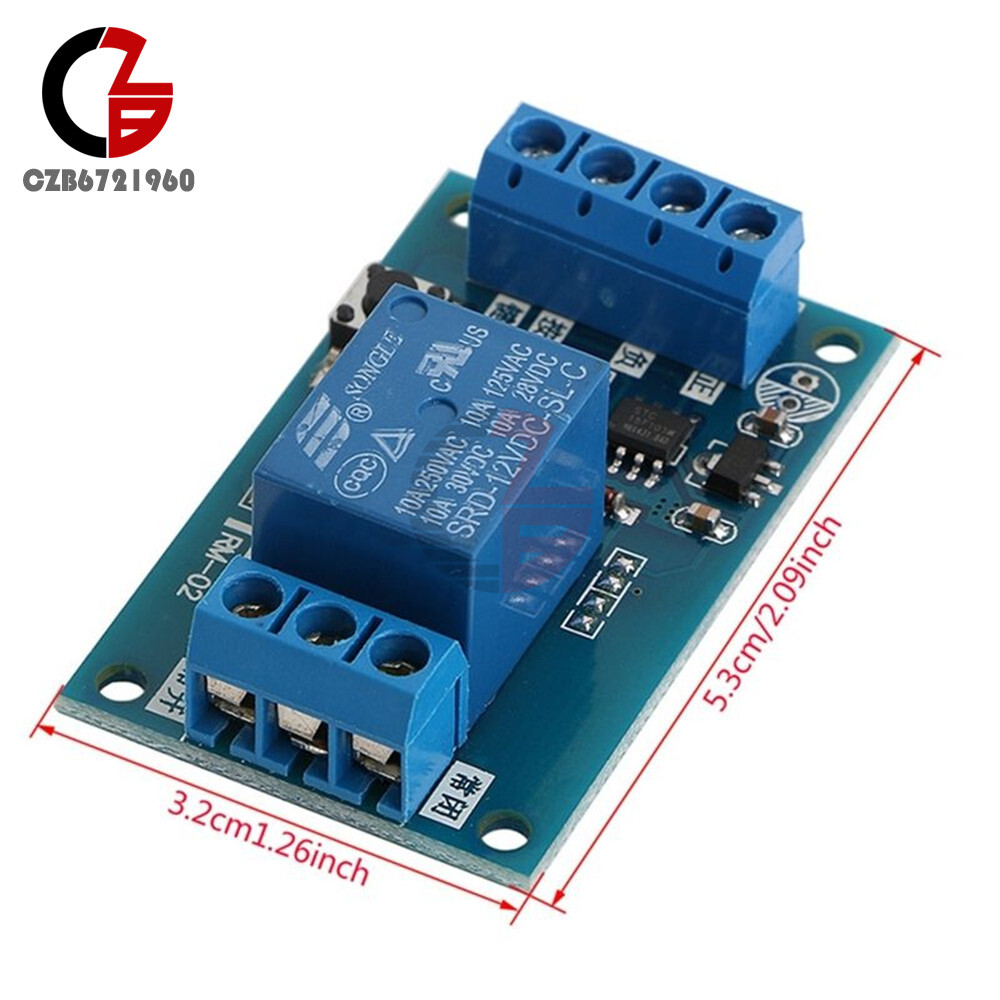 12V Bistable Relay Module Car Modification Switch Start-Stop Self ...