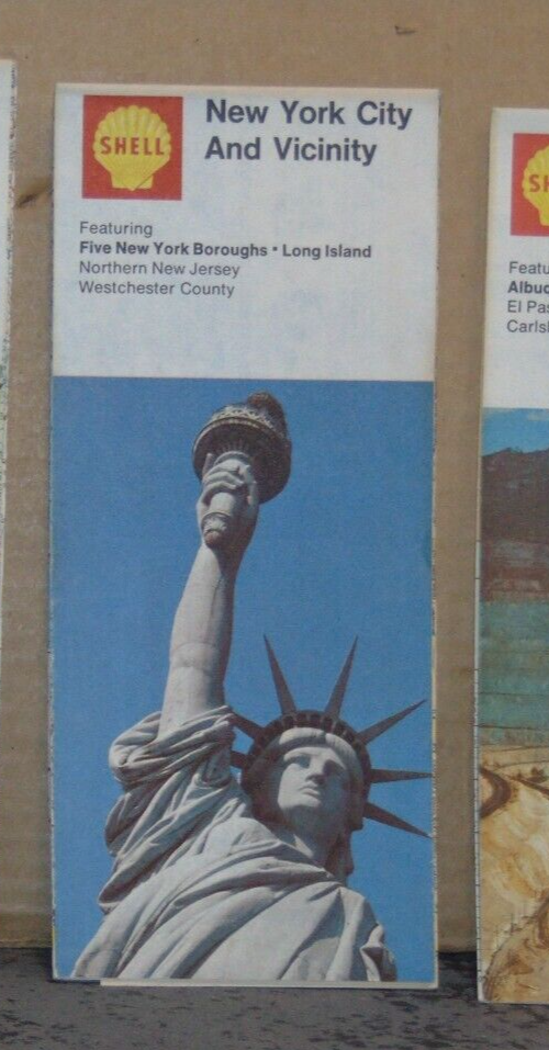 1971 Shell Road Map of New York City "New Old Stock" | eBay