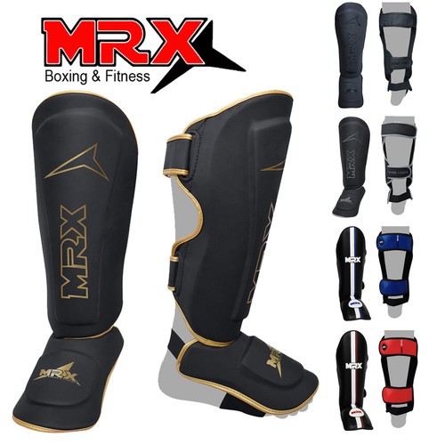 MMA Leg Foot Guards Muay Thai Shin Instep Pads Kick Boxing Guard ...
