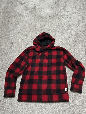 Express Men’s Buffalo Plaid Plush Sherpa Fleece Hoodie Small | eBay