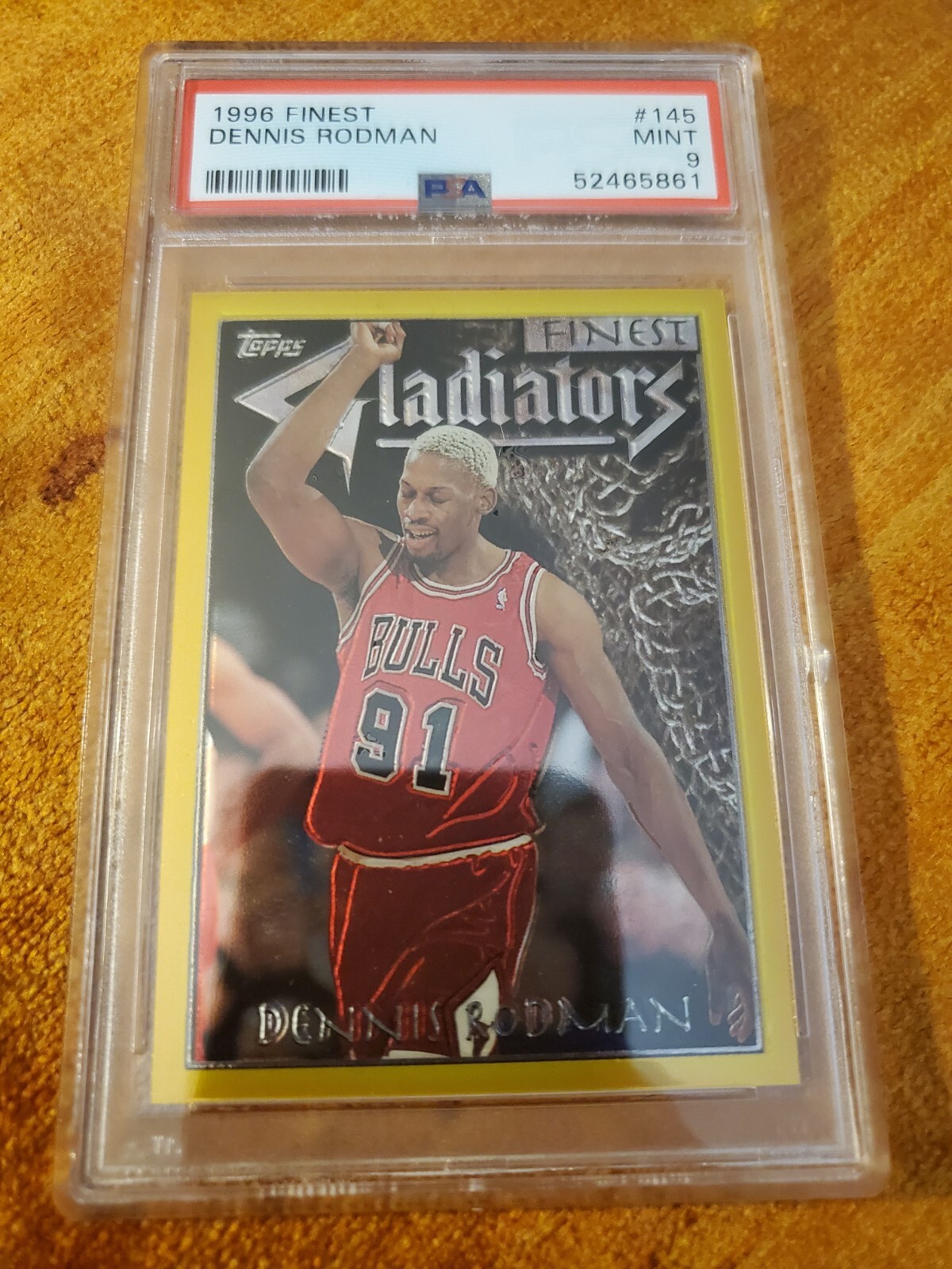 1996 Topps Finest #145 Dennis Rodman RARE Gold PSA 9 - MINT | eBay