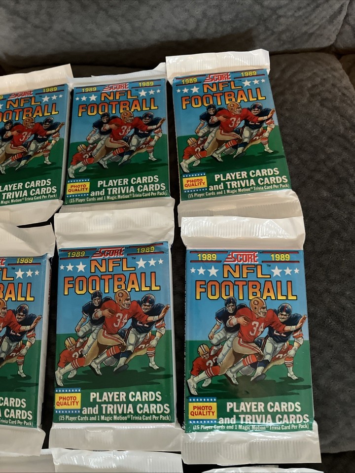 (1) 1989 Score Football Unopened Sealed Wax Pack Possible Barry Sanders ...