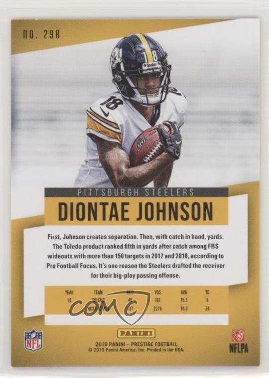 2019 Panini Prestige Rookie Diontae Johnson #298 Rookie RC | eBay