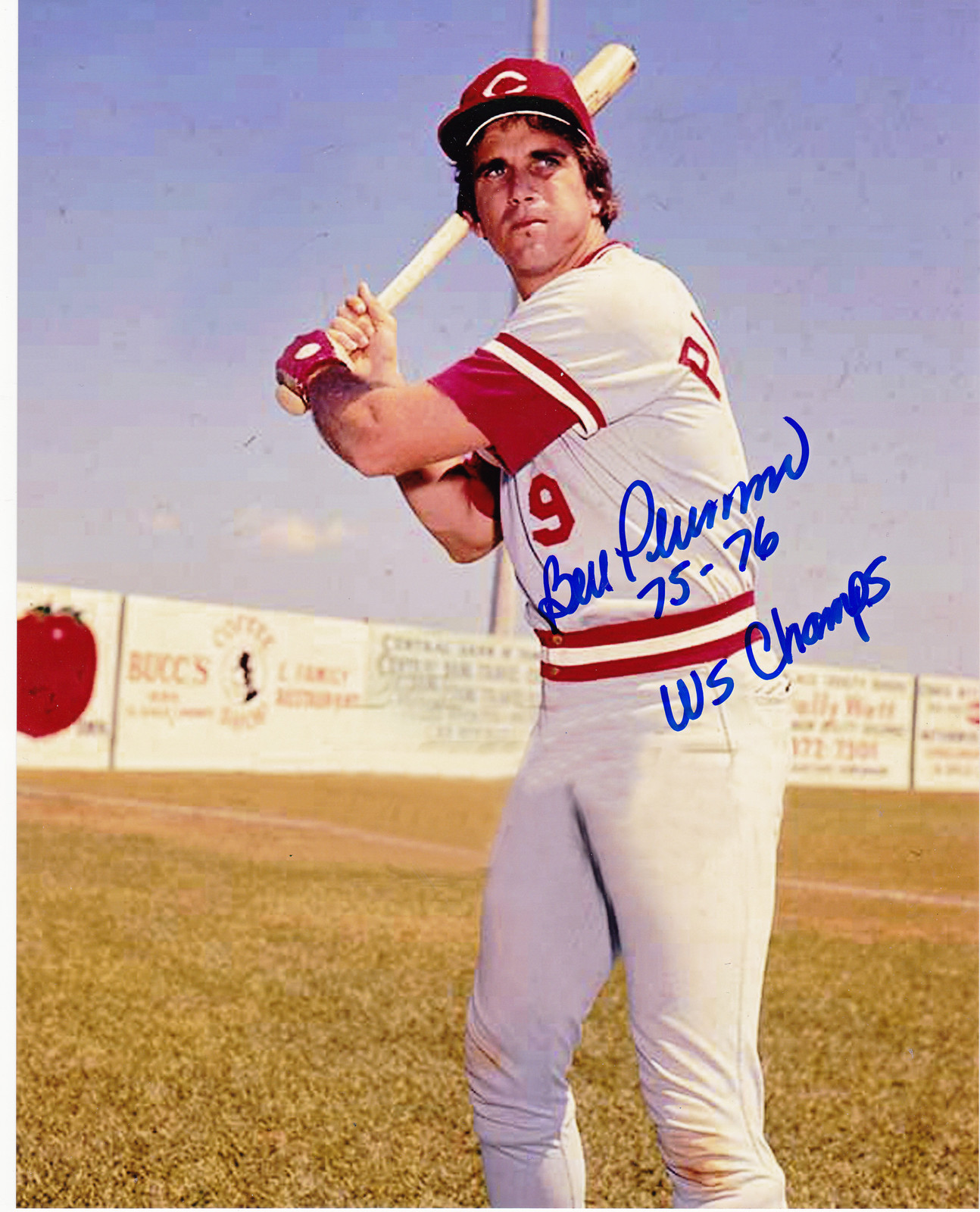 BILL PLUMMER CINCINNAT REDS 75-76 WS CHAMPS ACTION SIGNED 8x10 | eBay