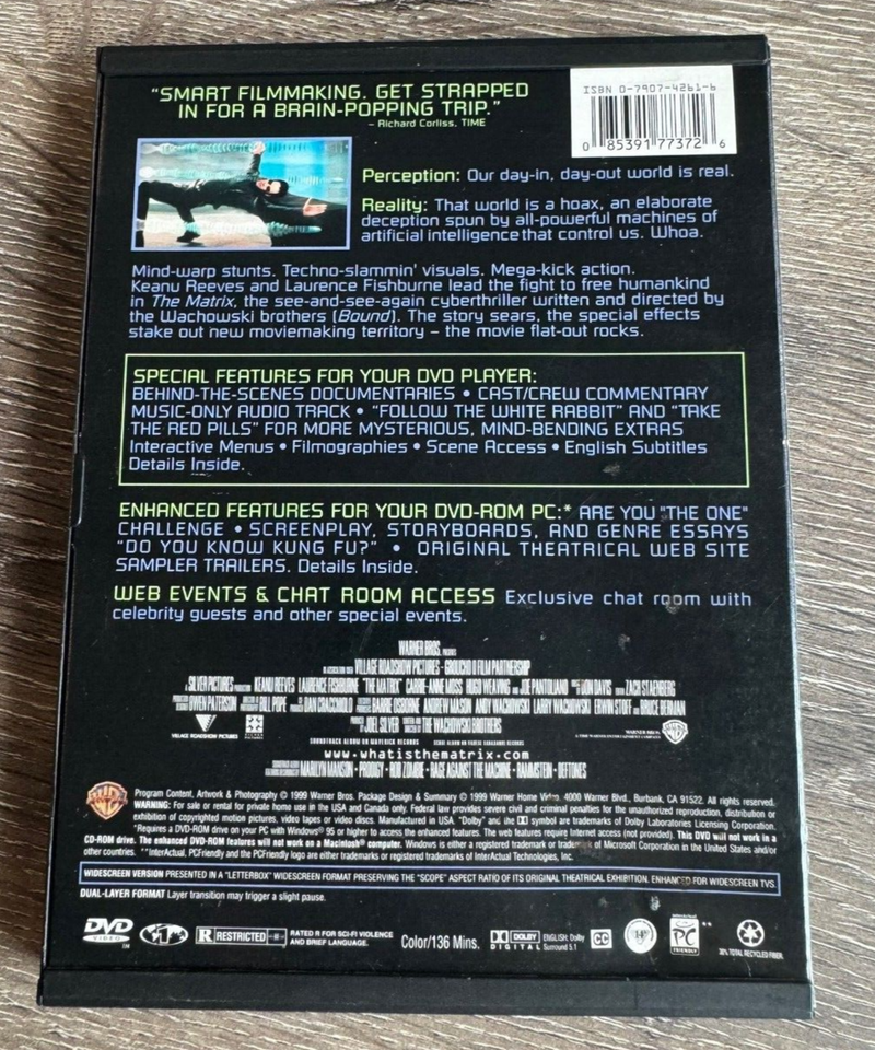 Matrix Widescreen Letterbox DVD. | eBay